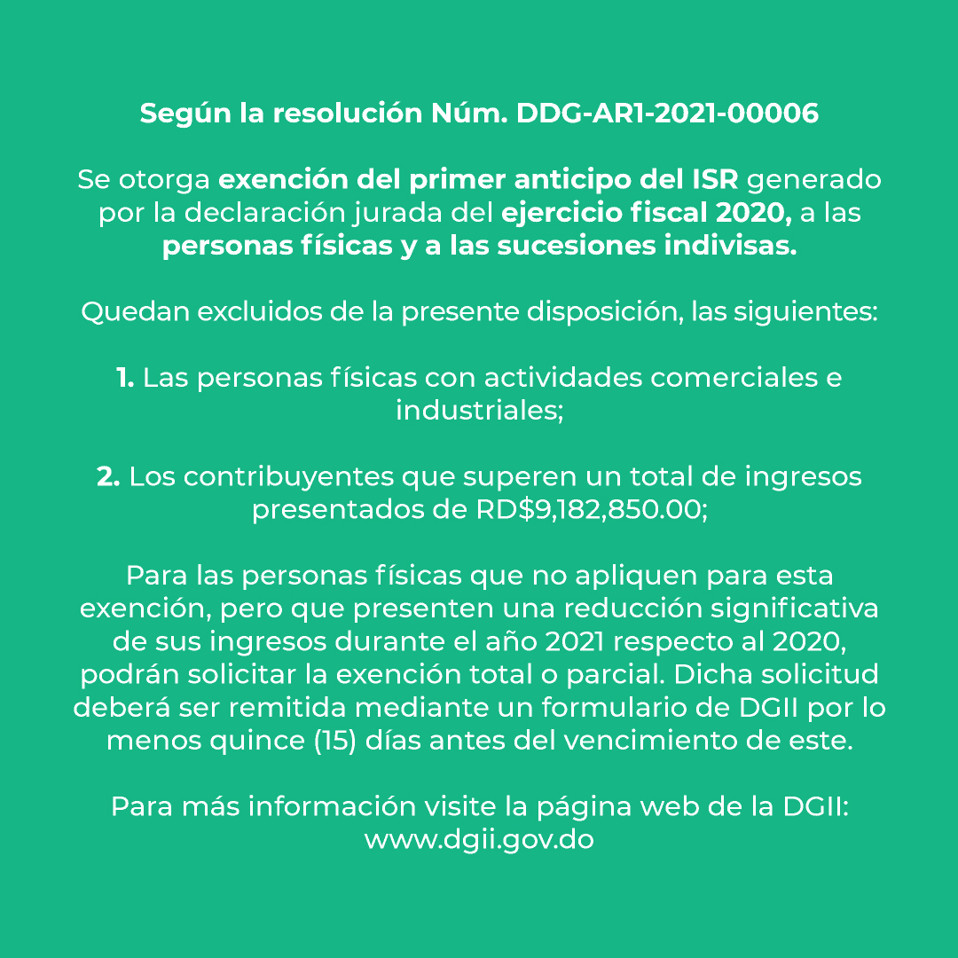 Exención Del Primer Anticipo Del Isr Del Ejercicio Fiscal 2020 A Las